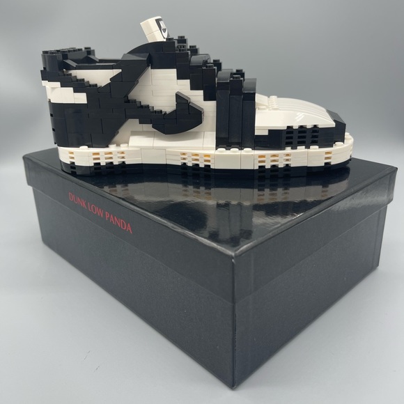 Kick Brick | Toys | Completed Nike Dunk Low Black And White Panda Kick ...